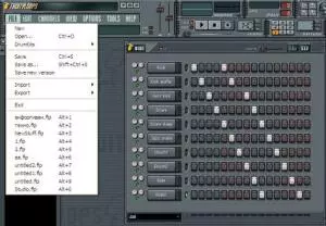 Cara nggawe karya musik ing fruityloops? Antarmuka 11442_1