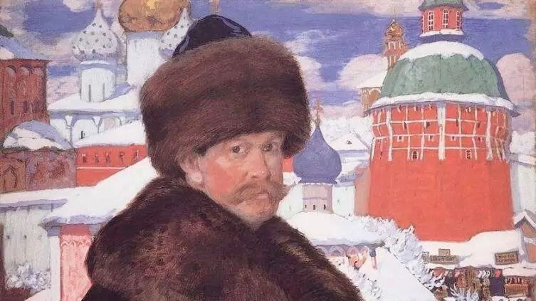 Boris Kustodiev，“自畫像”（片段），1912年