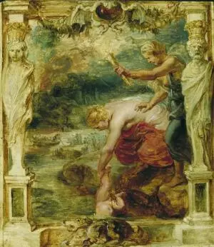 Rubens. Feida panardinimas achilla į vandens styx.