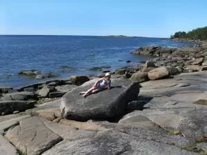 Nice to sunbathe on the sun-warmed granite boulders