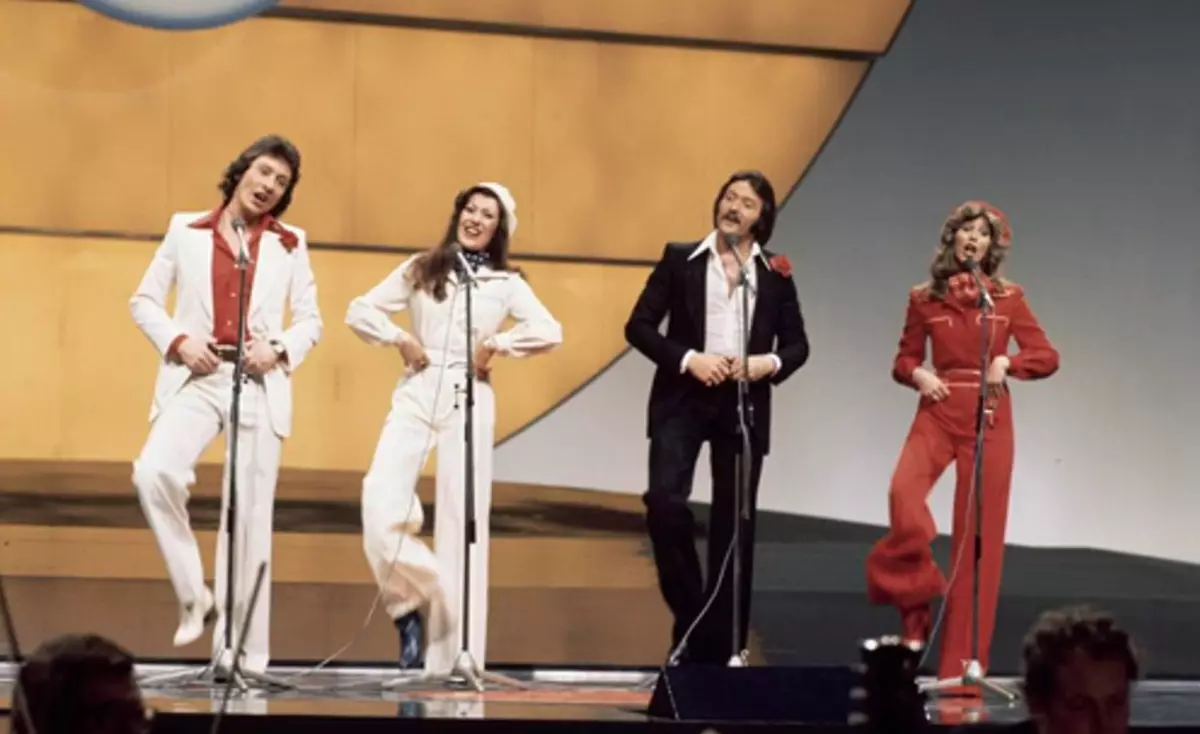 Watter liedjie "Eurovision" was die beste verkoop? Haar en nou almal weet: die groep Die broederskap van die mens op Eurovision-76