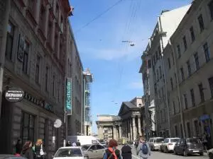 Utsikt over Kazan katedralen fra Kazan Street