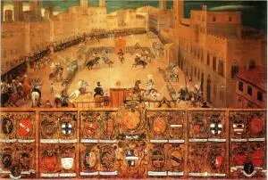 Knight's Tournament in Siena bi rûmeta Ferdinand i Medici