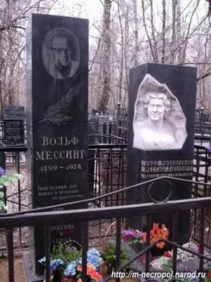 Das Grab von Wolf Messing auf dem Vostrikovsky Friedhof in Moskau