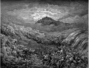 Gustave Dore. Itsaso Gorriaren bidez trantsizioa.