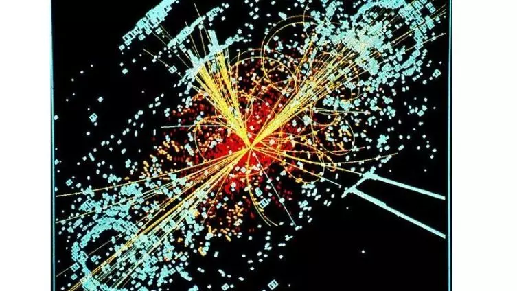 दोन प्रोटॉन्स कॉल करताना Higgs Boson देखावा दर्शवित आहे