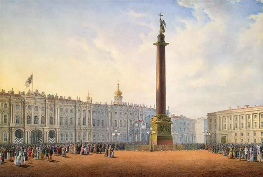 Quang cảnh Quảng trường Cung điện ở St. Petersburg, Vasily Gardovnik, vào khoảng năm 1847