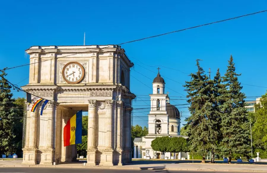 Patuxai in Chisinau, Moldawië