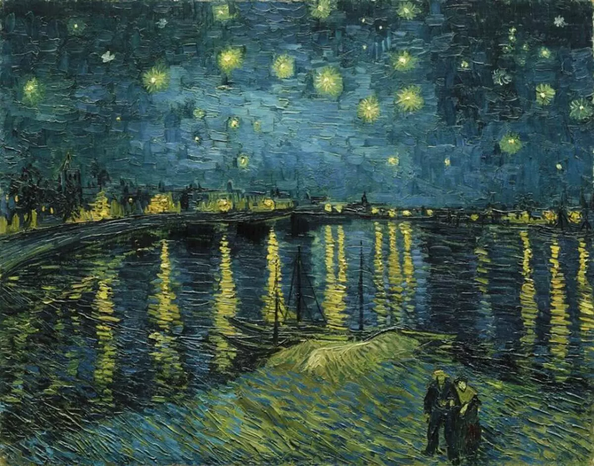 Vincent van Gogh，“Rona的星晚”，1888年