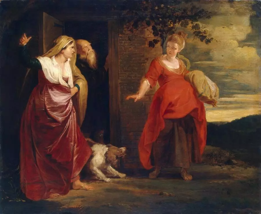 Rubens "Agar és expulsat de la casa d'Abram", 1615, fragment