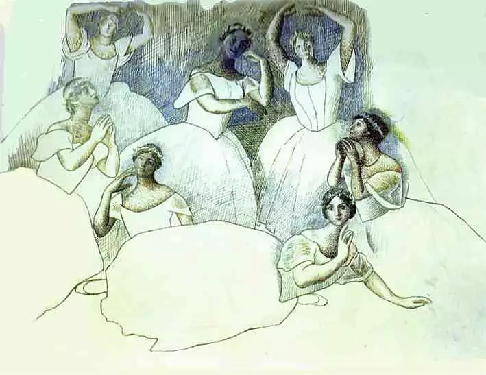Pablo Picasso，“舞者小組”，1920年