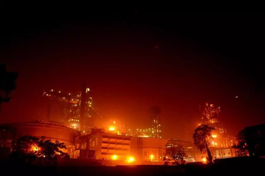 Tata Steel at night